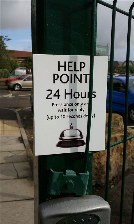 The Green I Signs Blog: Help point - Call Point signs for Lingfield ...