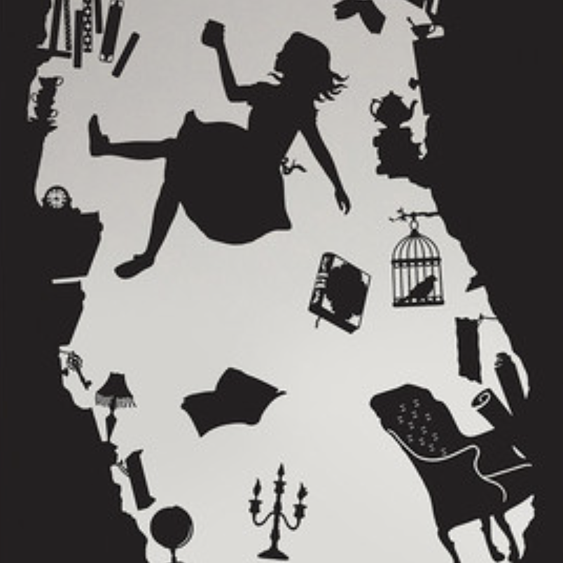 Alice Falling Silhouette