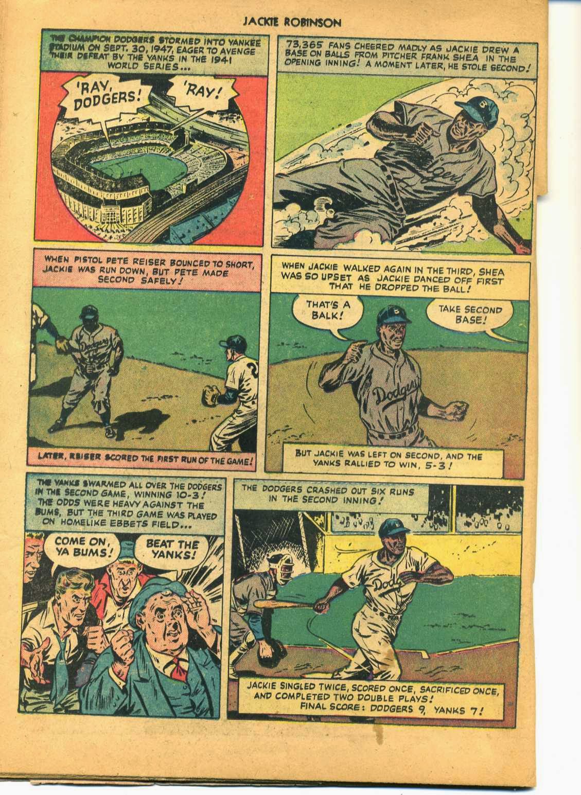 Dodgers Blue Heaven: Scans of the 1950 Jackie Robinson Comic #1 - the ...