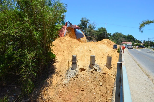 Construction of a new bridge at Dambai, Penampang, Sabah: May 2014