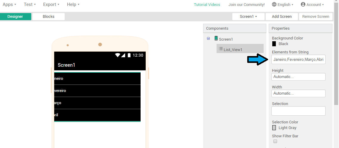 Tutor dos Nerds: Como utilizar o elemento ListView no Thunkable/app Inventors
