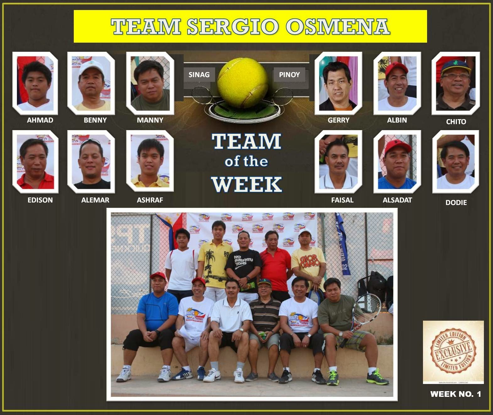PINOY NETTERS CLUB 102: TEAM OF THE WEEK - SINAG PINOY 2014