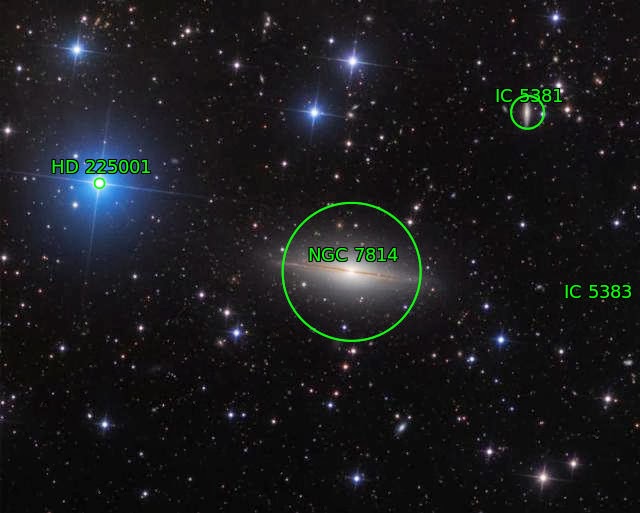El Sofista: NGC 7814, el Pequeño Sombrero de Pegaso