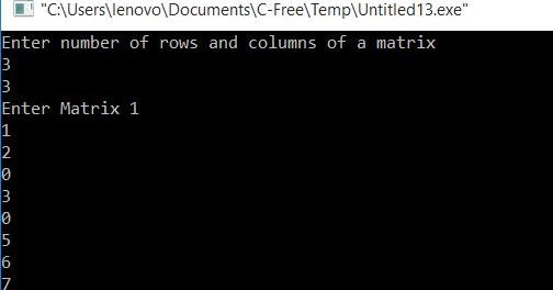 All C Programs Program 136to Find Whether Given Matrix Is Sparse Matrix Or Not