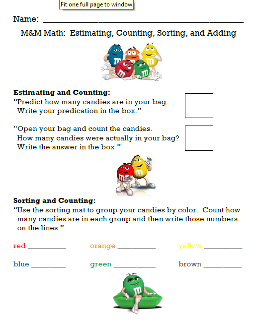 The Cream City Teacher: M&M Math and a FREEBIE!