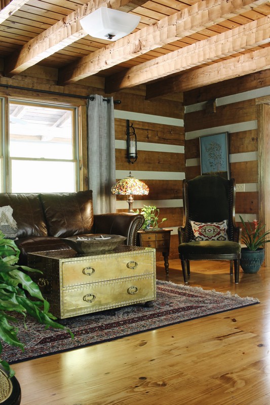 Bold & Eclectic Log Cabin Living Room | The Big Reveal | One Room ...