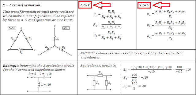 Star(Y) - Delta(Δ) Transformation - (Y to Δ & Δ to Y) - Electrical Blog