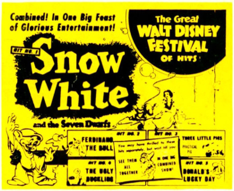 Filmic Light - Snow White Archive: 1940 US 'Snow White' Half Sheets