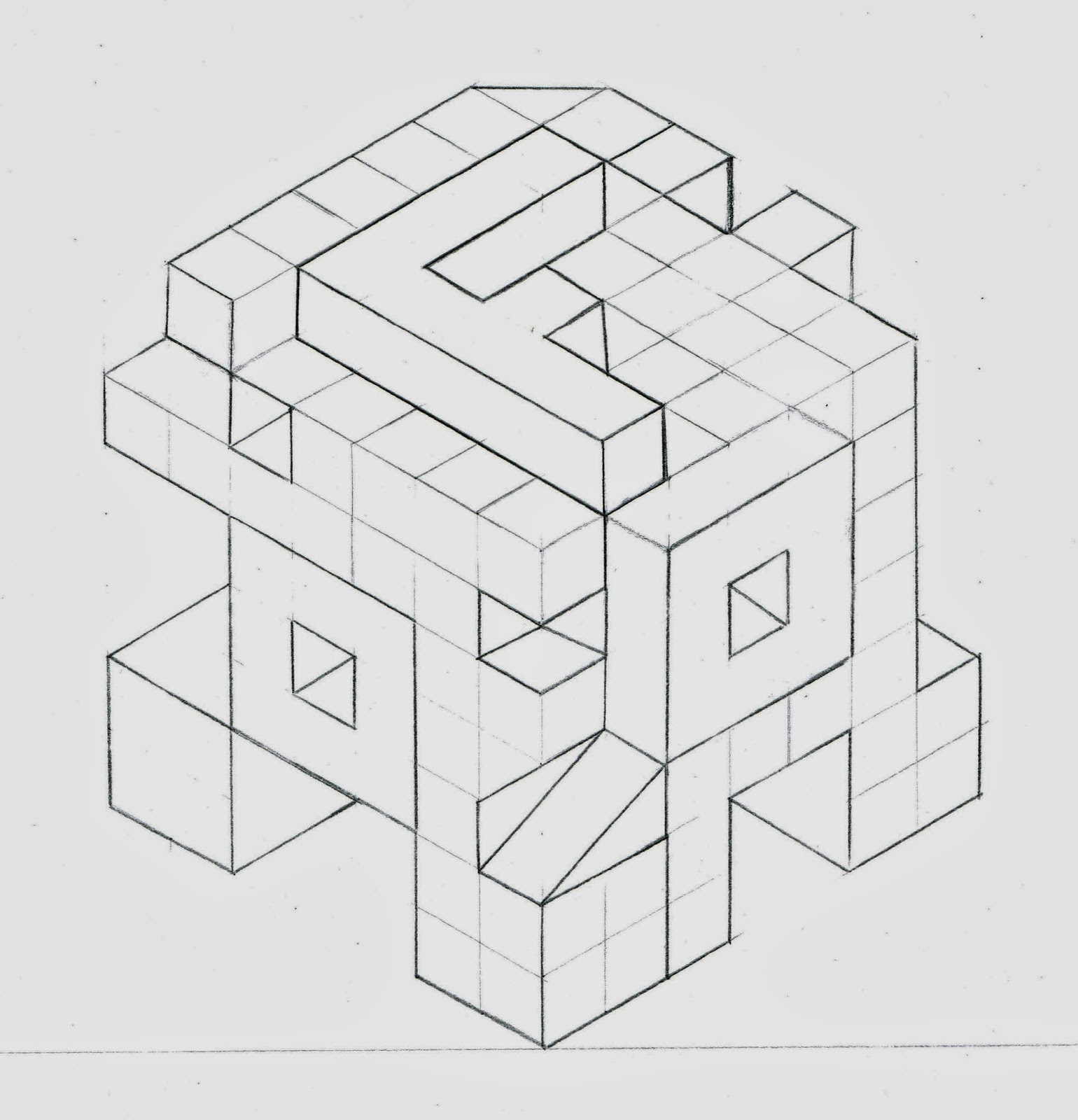 porque tu cresces em Arte!": Decomposição de um cubo isométrico