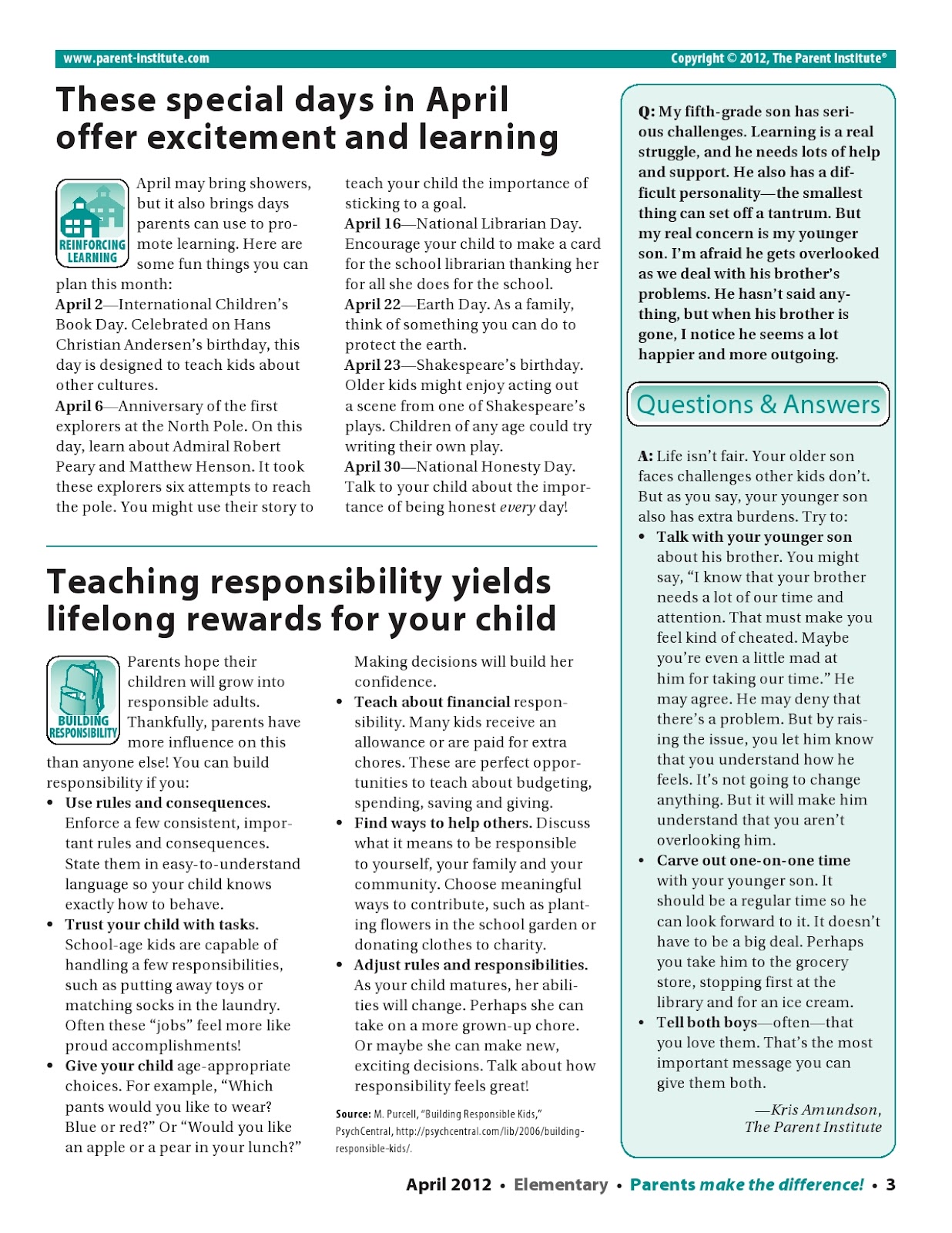 Counseling with Mrs.Tara: Monthly Parent Newsletter