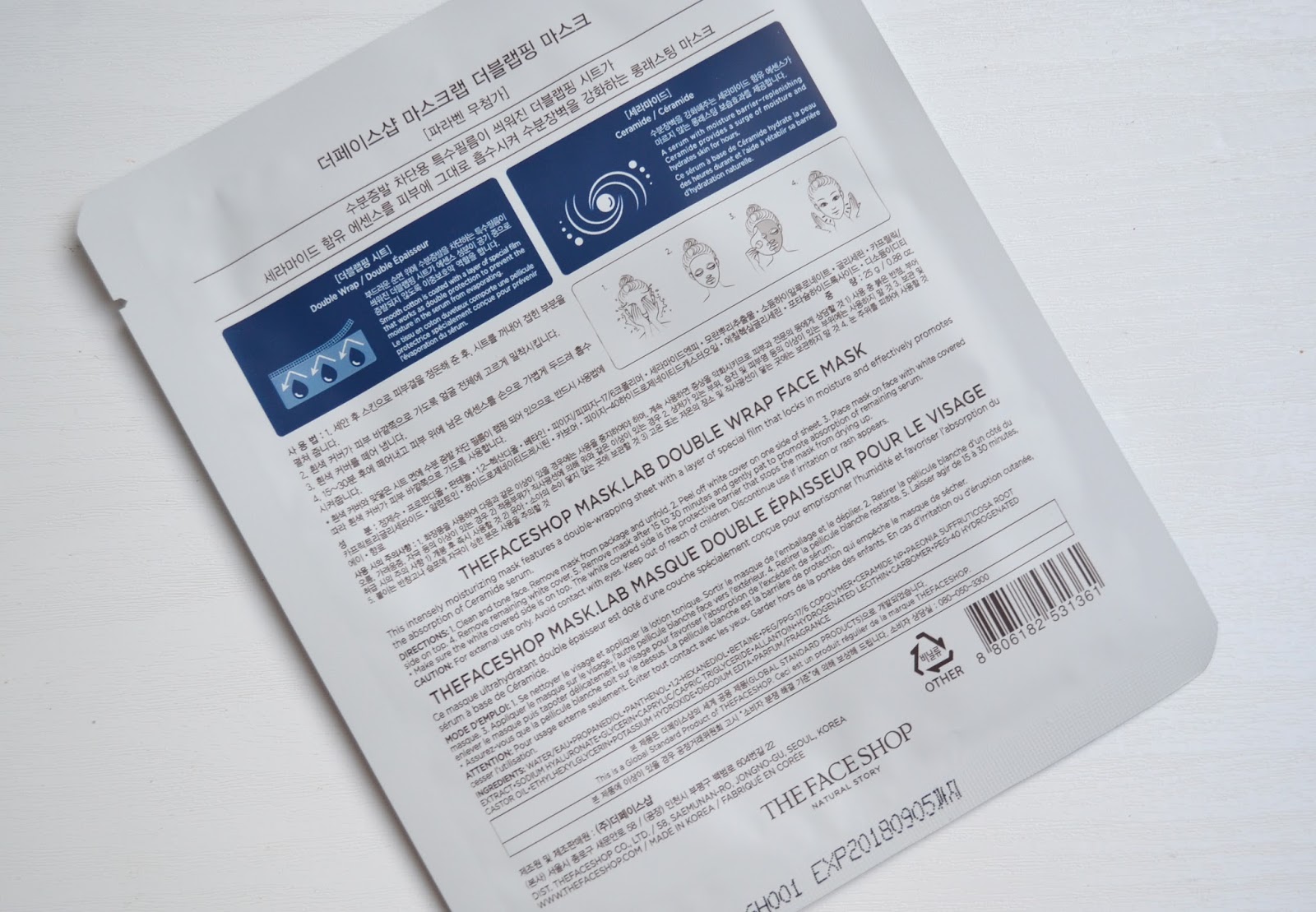 SKINCARE | The Face Shop Mask Lab Double Wrap Face Mask | Cosmetic ...