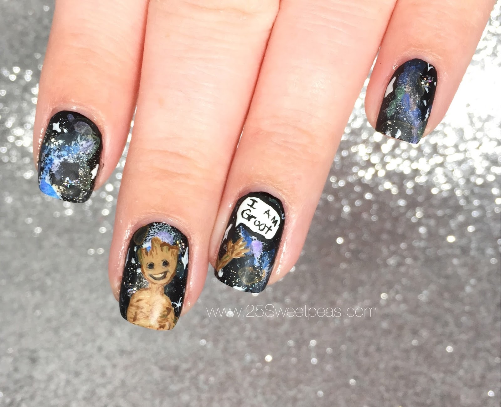 Guardians of the Galaxy Nails | I am Groot — 25 Sweetpeas