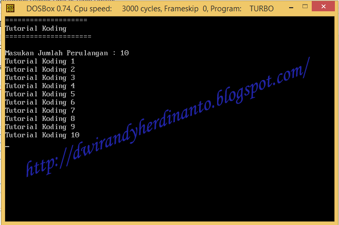 Perulangan Repeat Until di Turbo Pascal - Tutorial Koding