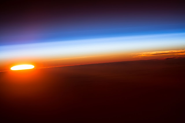Sunset seen from the International Space Station - Wallpaper