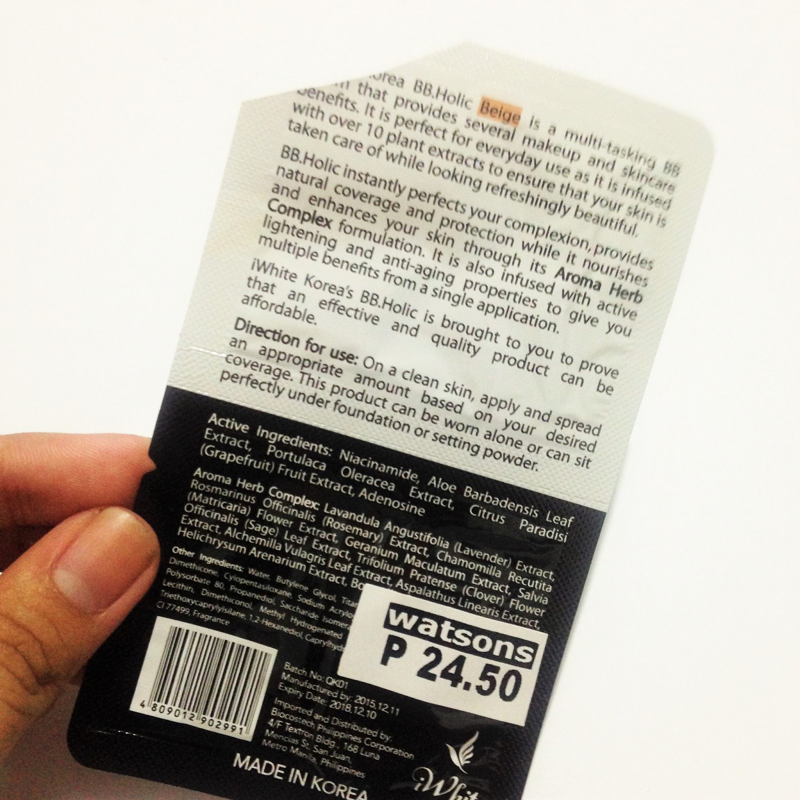 iWhite Korea BB.Holic Everyday BB Cream Review - IzzaGlinoFull