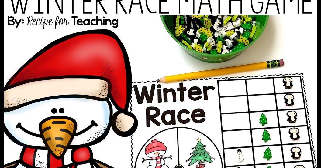 Winter Race Math Game - Recipe for Teaching