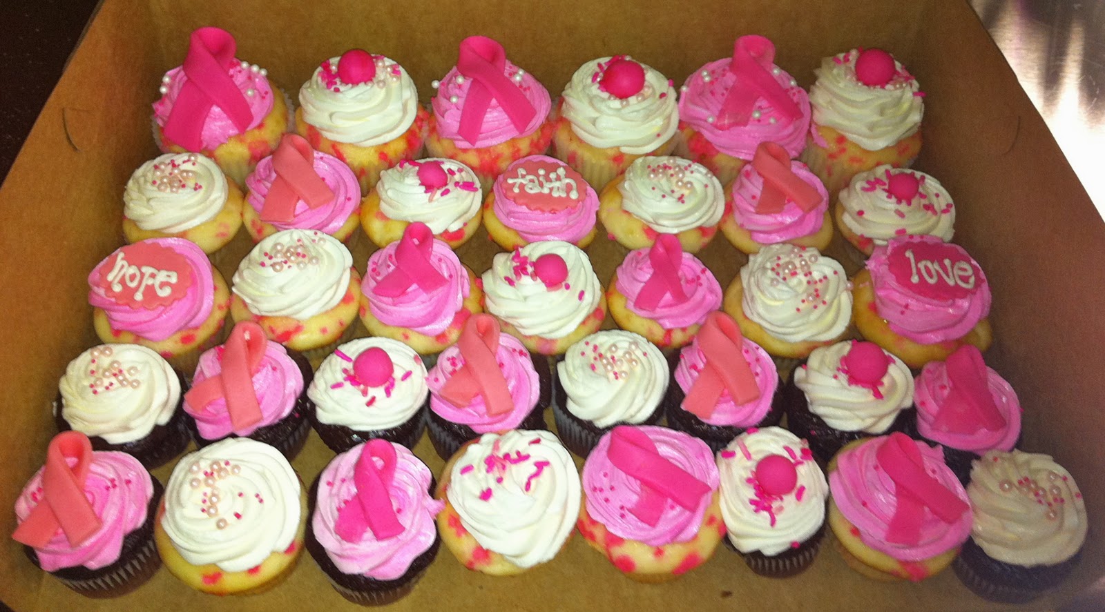 Leah's Sweet Treats: Breast Cancer Awareness Cupcakes