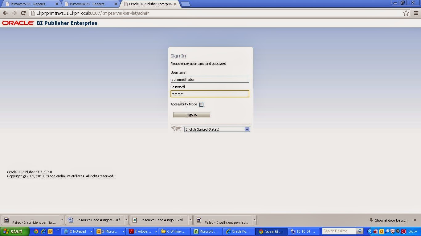 ITCONNECT: Primavera and BI Publisher Integration Guide