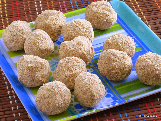 Ragi Laddu ~ Tamalapaku