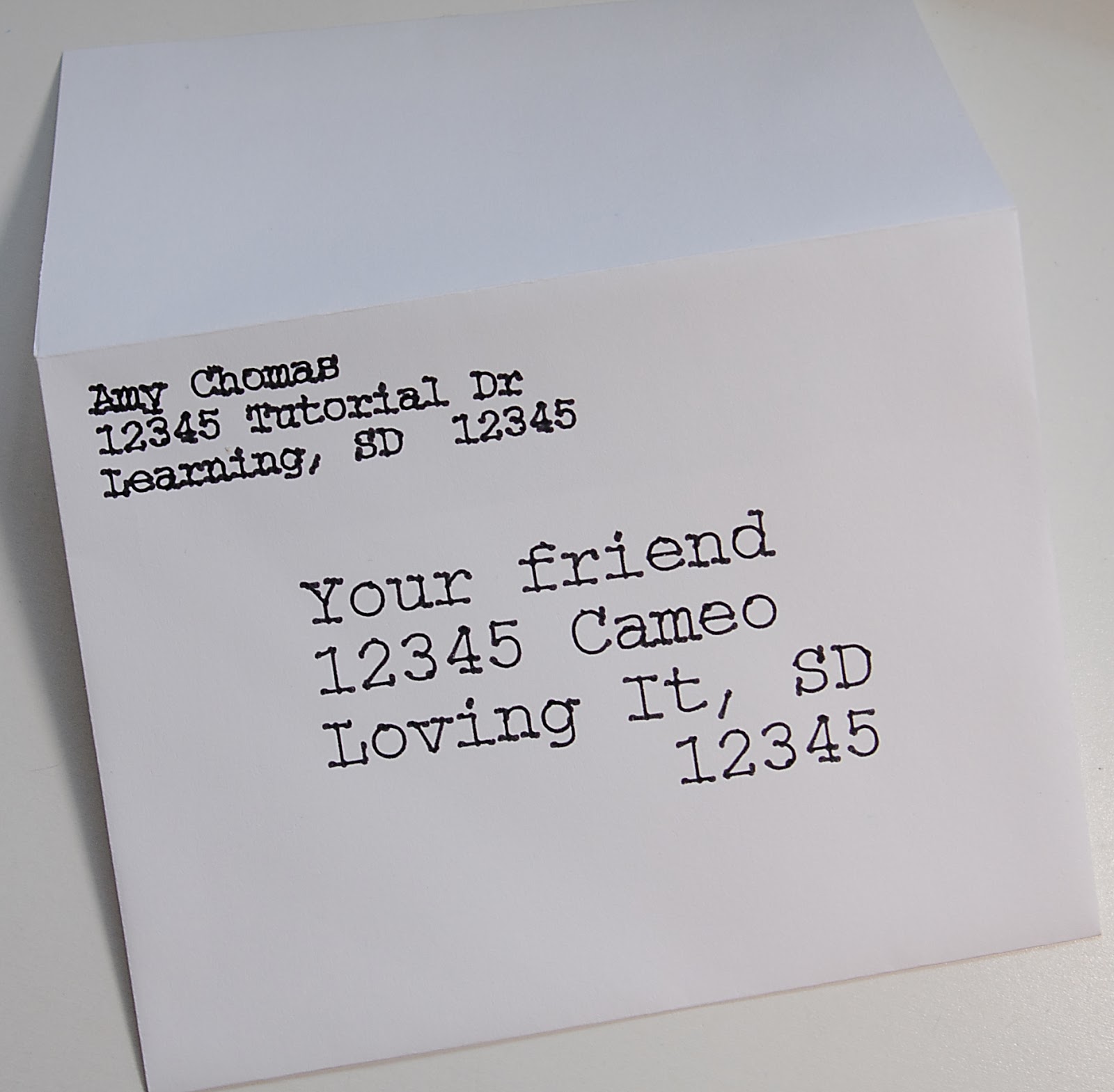 Amy Corbin: Addressing an envelope with the Chomas Creations adjustable ...