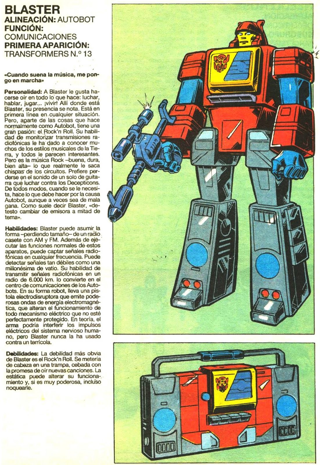 Fichas de Superheroes Marvel y DC: Blaster