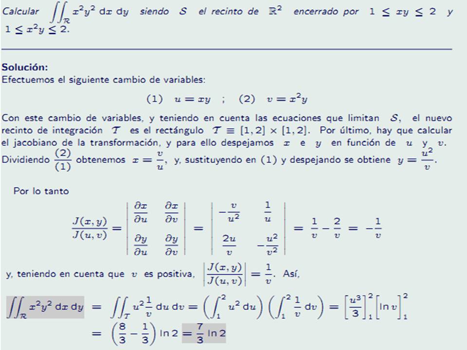 Ejercicios de Matemáticas: Ejercicios de Matemáticas integral cambio de ...