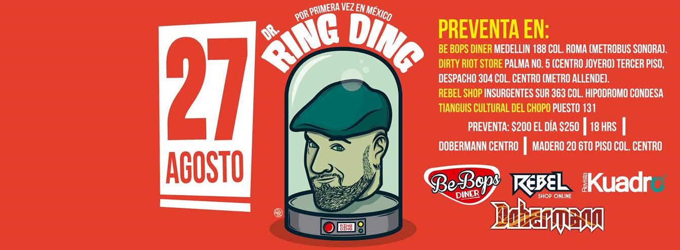 El emblemático músico alemán Dr. Ring Ding visita la Ciudad de México. | Dtm prueba
