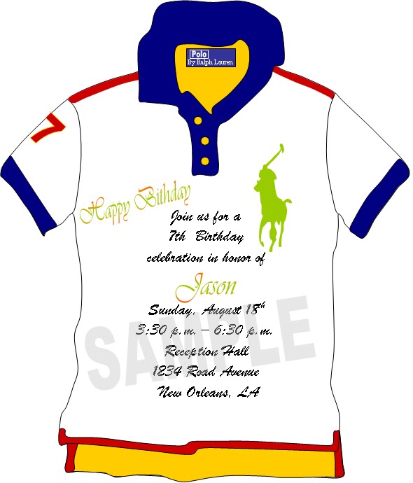 Solutions...Event Design by Kelly: Custom Made Polo Shirt Invitations