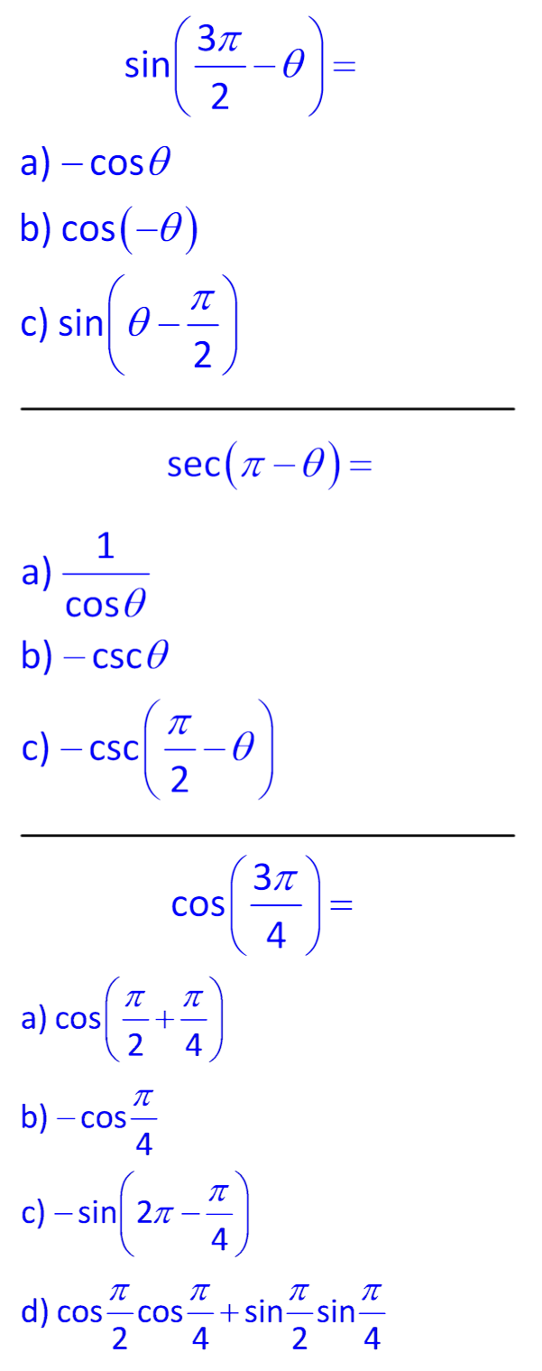 M^3 (Making Math Meaningful): Cofunction Angle Identities
