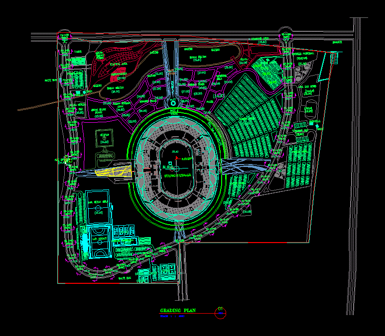 Stadion utama dwg - bibliotheque architecture
