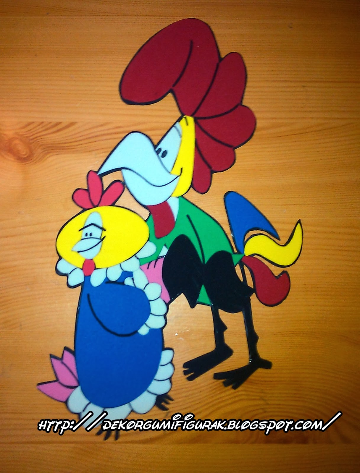 Dekorgumi figurák gyerekszobába!: Kukori és Kotkoda