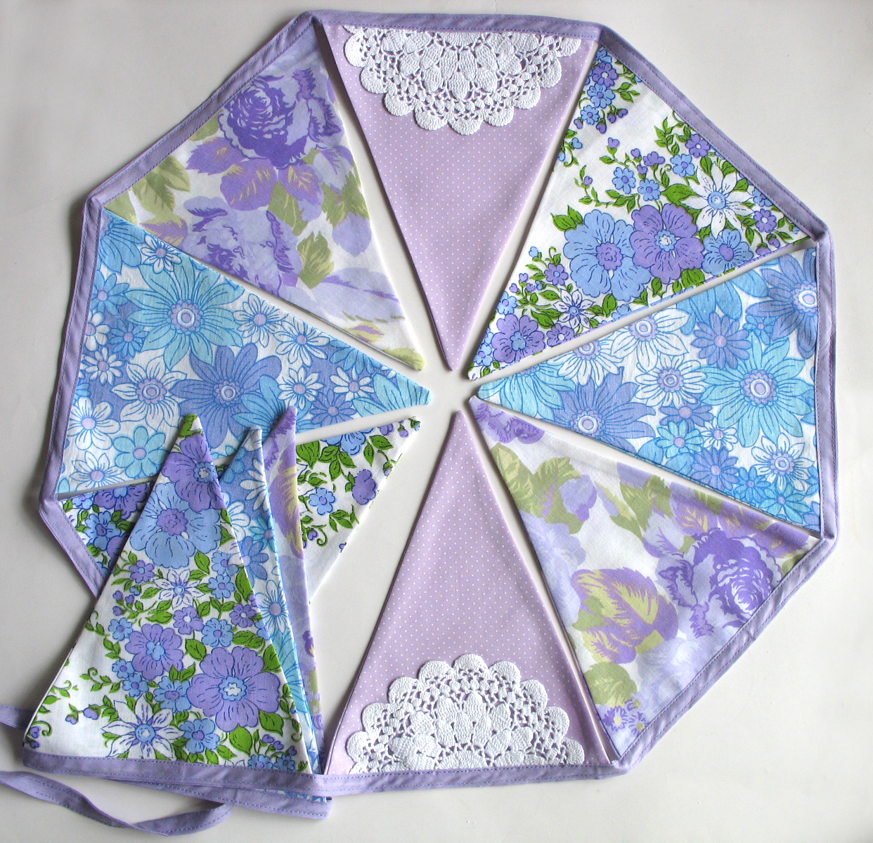 Merry-Go-Round Handmade: Vintage Fabric Bunting today made front page ...