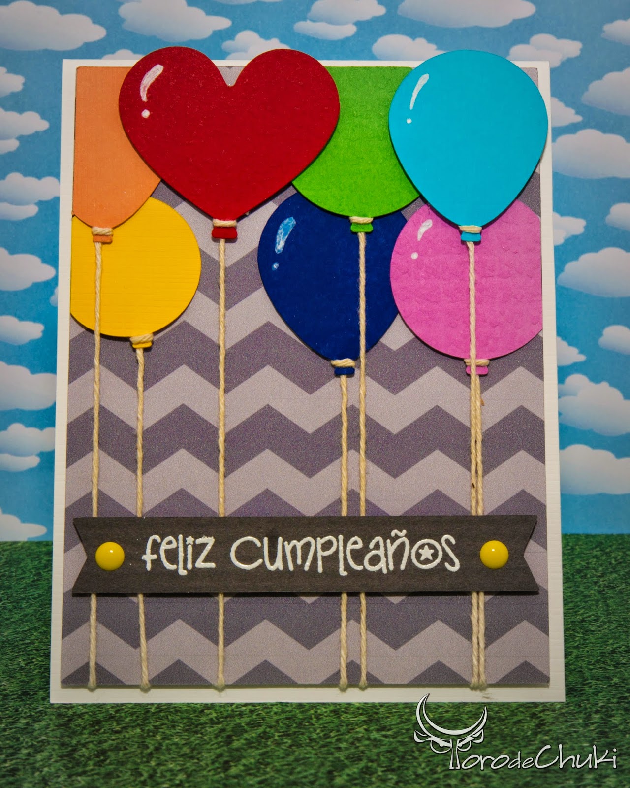 Awesome SVGs: Happy Birthday, Stringed Balloons Card with Printable ...