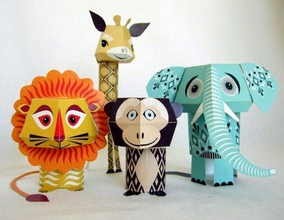 3D Paper Animals Children's toys ~ Creativehozz About Home Decorating ...