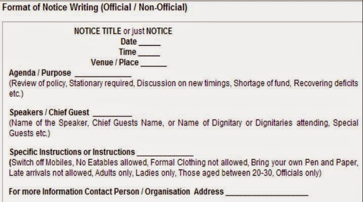 STARS OF PIS AHMEDABAD STD VII: ENGLISH NOTICE-examples of various ...