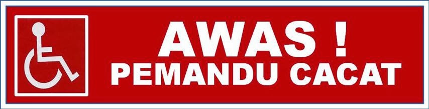 OKU Handicap Sticker / OKU Bumper Sticker / Disability Sticker : OKU ...