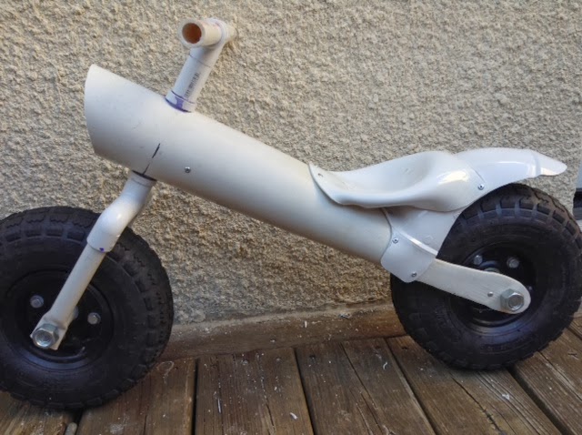 Upcycle Us: PVC pipes upcycled into a balance bike!
