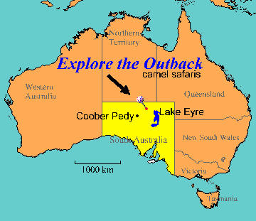 Australian Outback On World Map