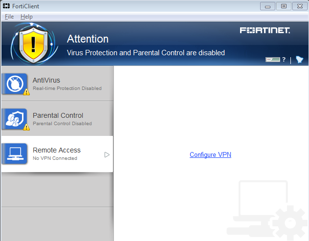 IT Security - Multi Platform : Setup Remote Access VPN using Forticlient