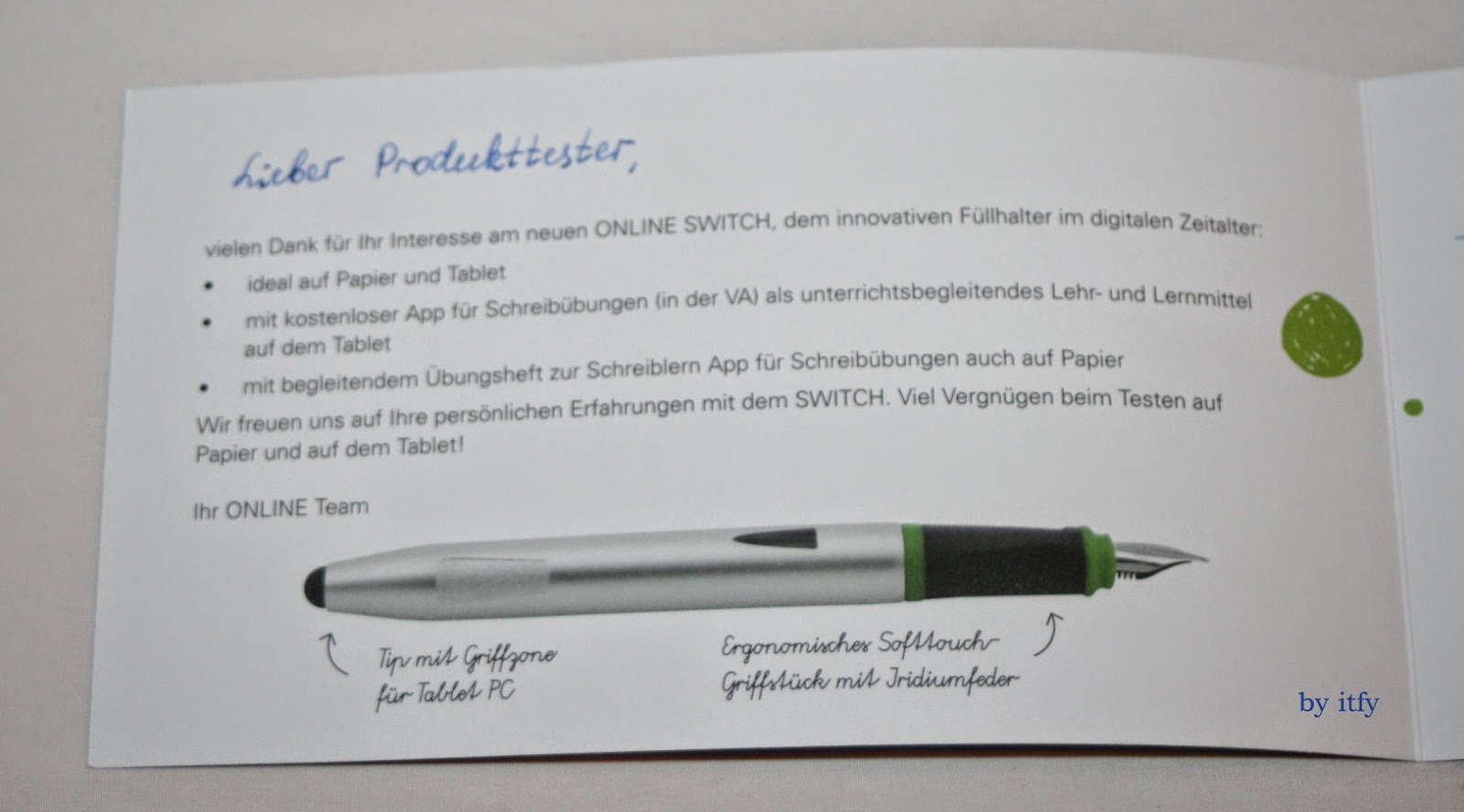 I TEST FOR YOU :-): Der Füller der mehr kann als nur auf Papier ...