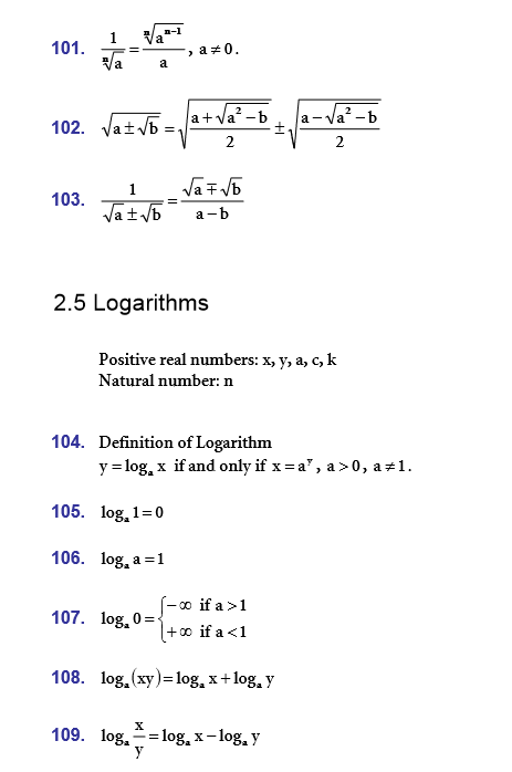 Algebra Formulas - Math | Algebraic Expression - for class 9,10,11, ssc ...