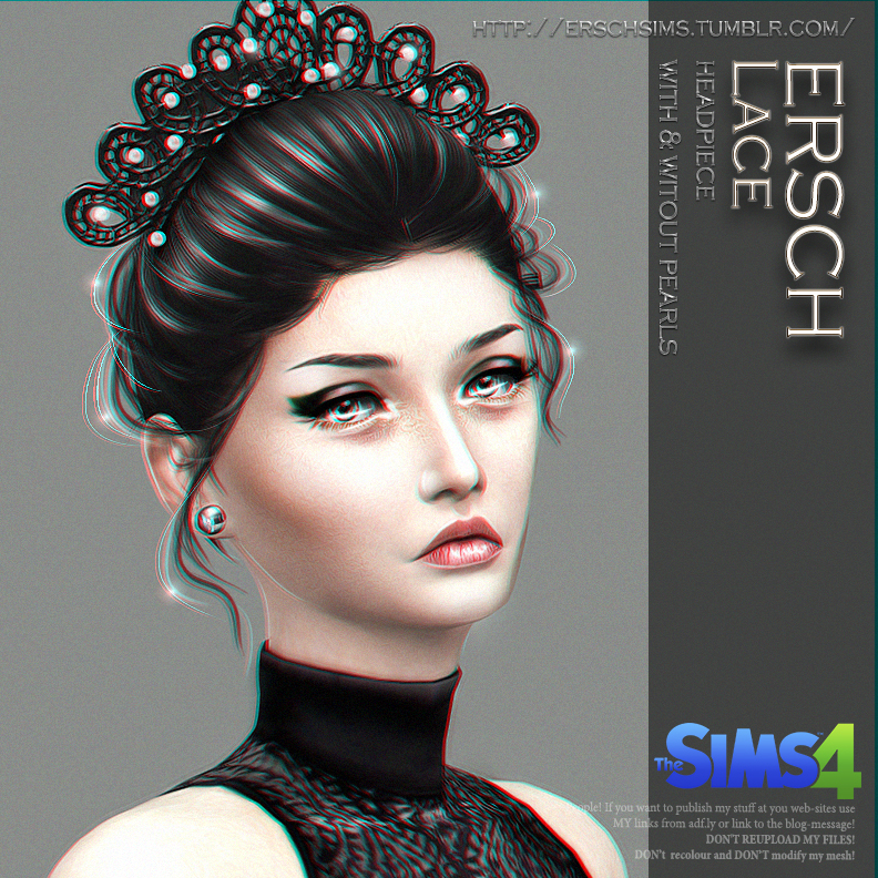ERSCH - Lace Headpiece for TS4 | ErSch Sims