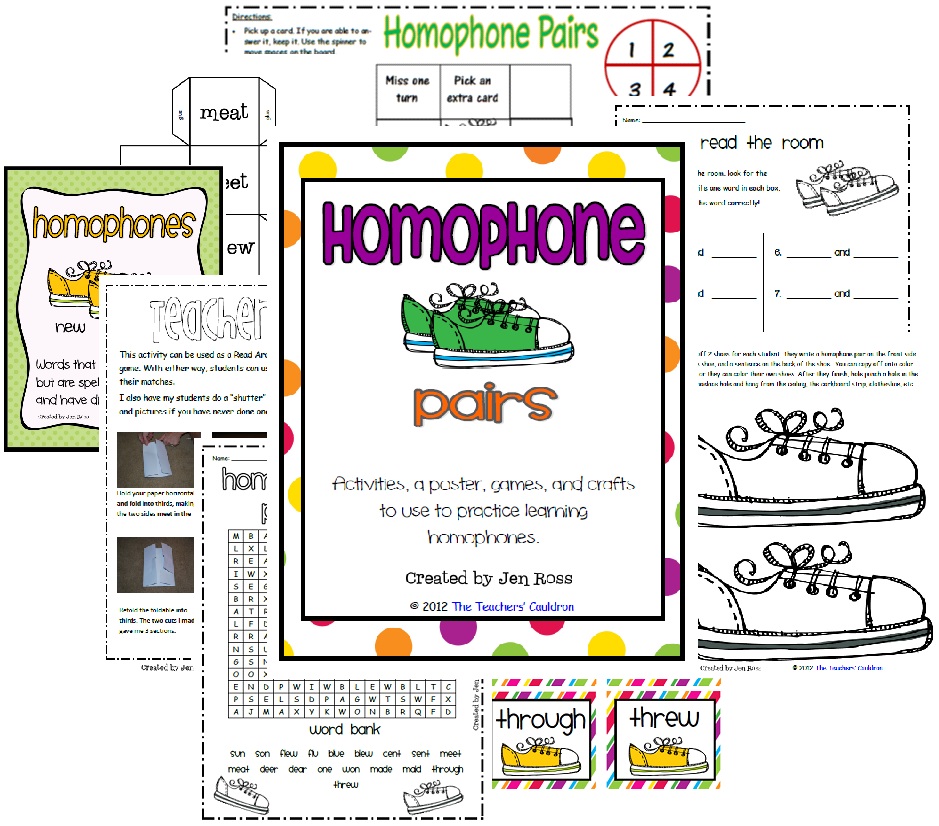 Homophone Pairs Unit - Teacher by the Beach
