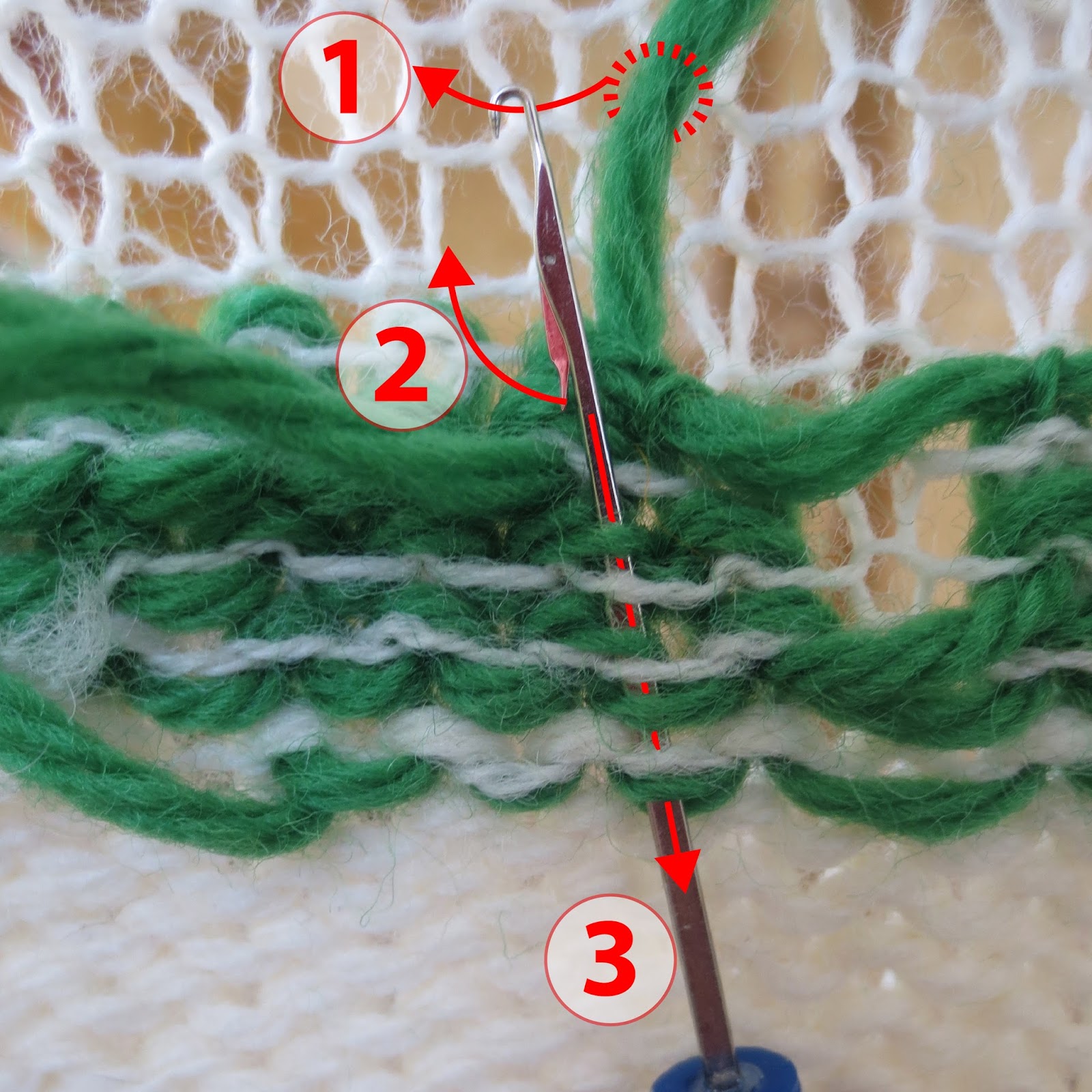 TECHknitting: Duplicate Stitching via Netting (part 2 of a series).