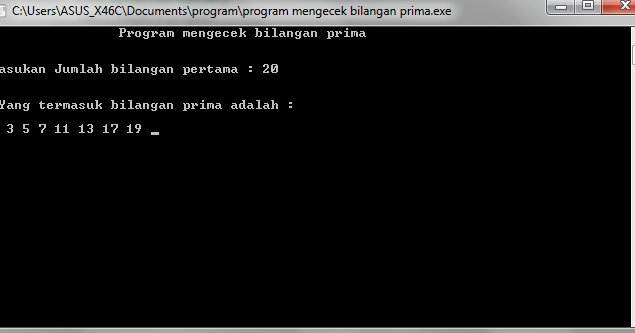 Natak Blogs: Program menampilkan bilangan prima