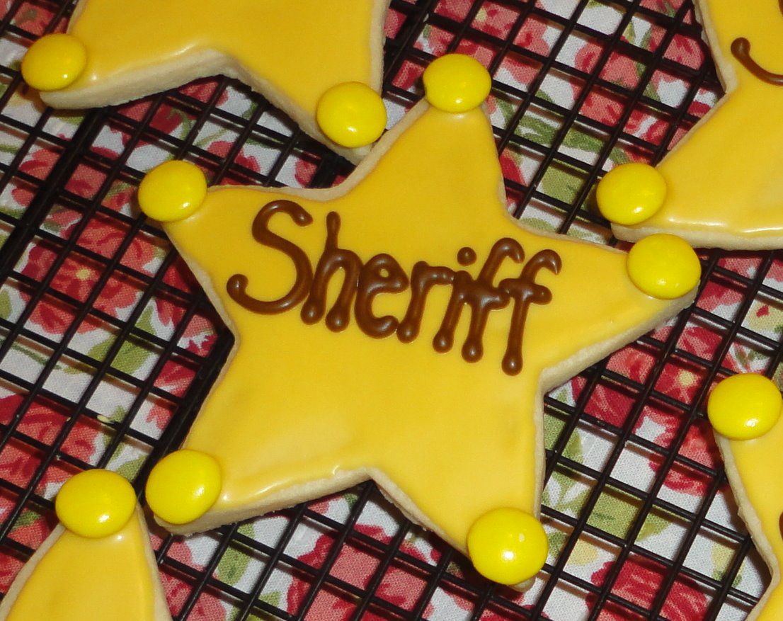 Cookies By Heidi: Sheriff Badge Cookies