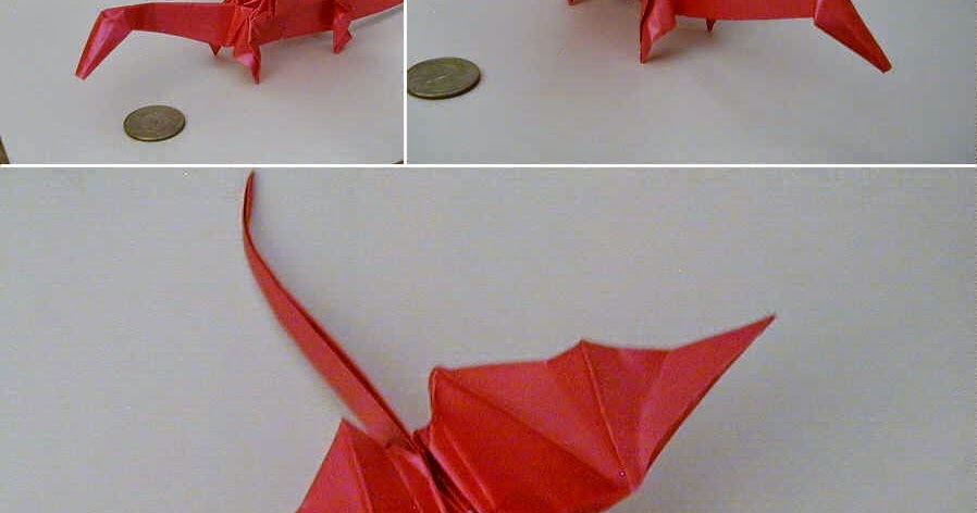 simple origami dragon for kids ~ art and craft projects easy