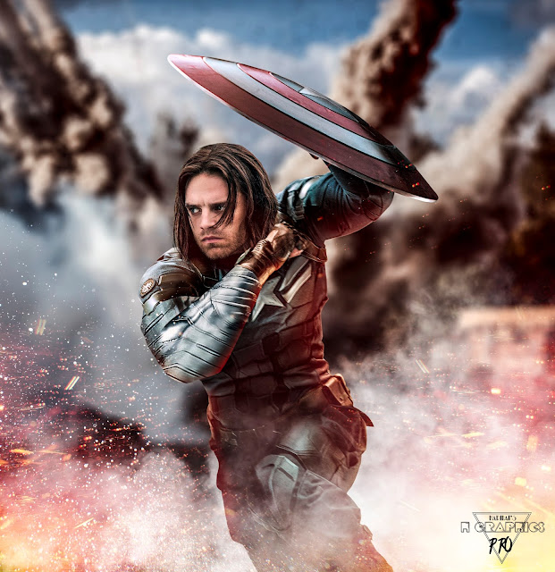 Bucky as a new captain America