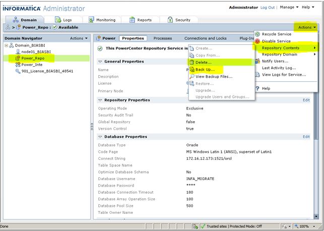 Info Imply@Ravi: Steps for backup and restore informatica power center ...