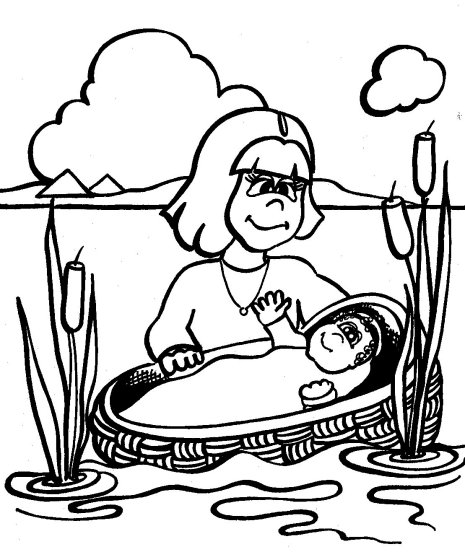Historias Biblicas para Colorear: El Bebé Moisés